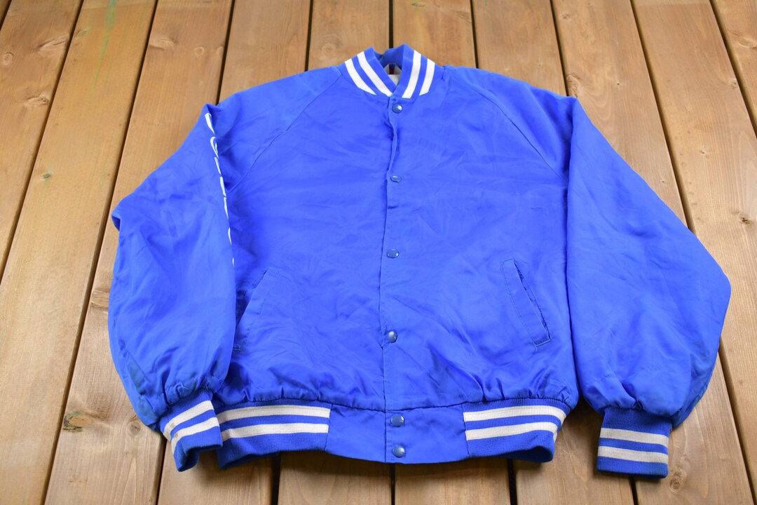 Vintage 1990s West Arc Durand Bulldogs Snap Windbreaker Jacket / Team ...
