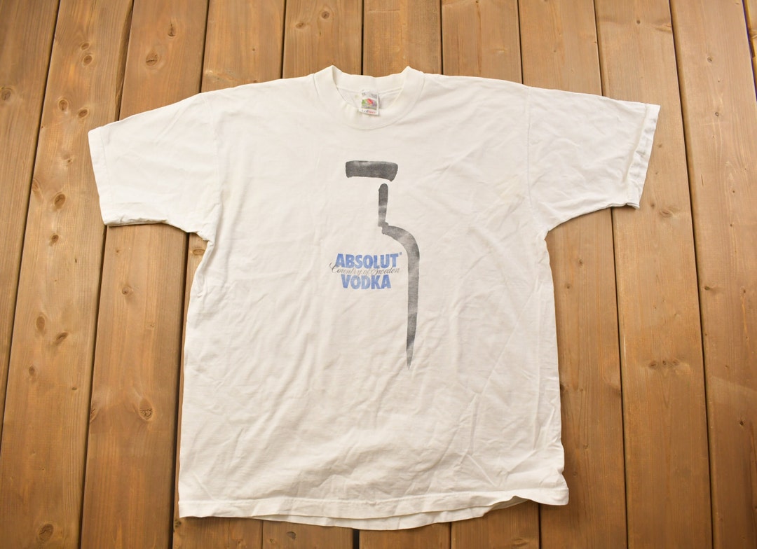 Vintage 1990s Absolut Vodka Graphic T Shirt / Vintage T Shirt ...
