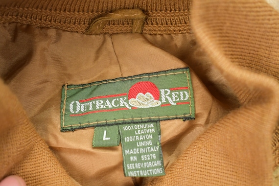 Vintage 1990s Outback Red Suede Leather Jacket / Fall… - Gem