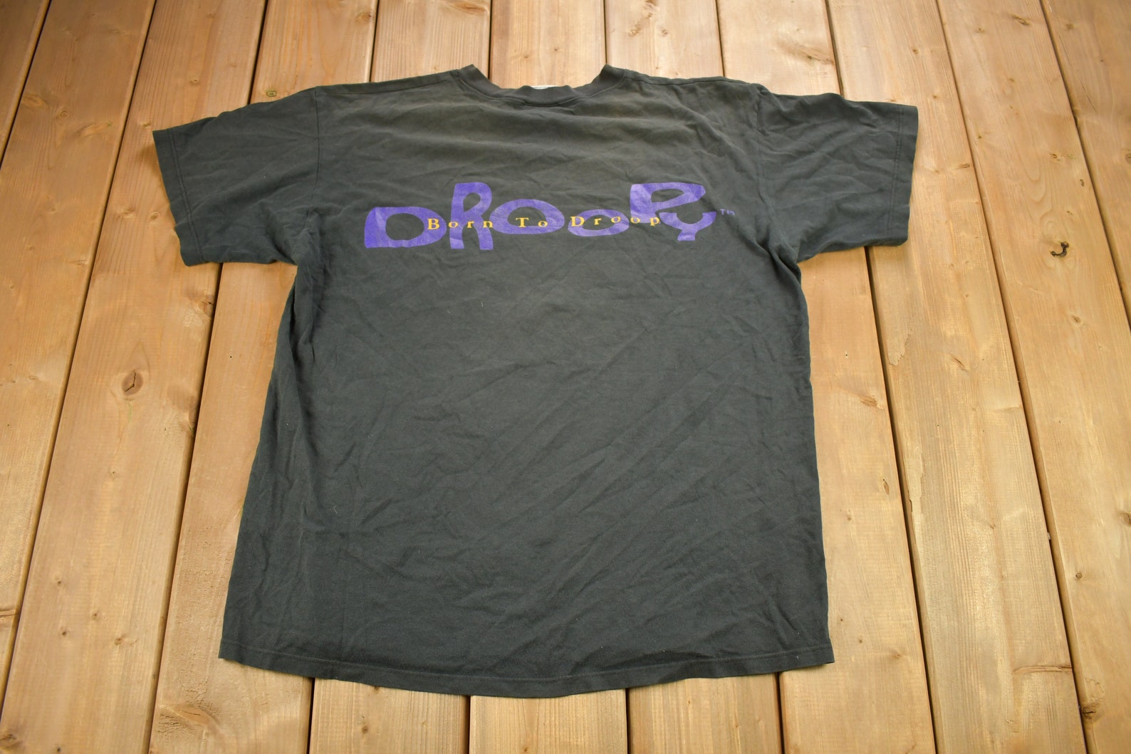 Vintage 1990s Droopy Born to Droop Cartoon T-shirt / 90s Graphic Tee ...