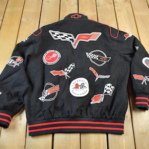 Vintage 1990s Jeff Hamilton Corvette Chevrolet Racing Jacket ...