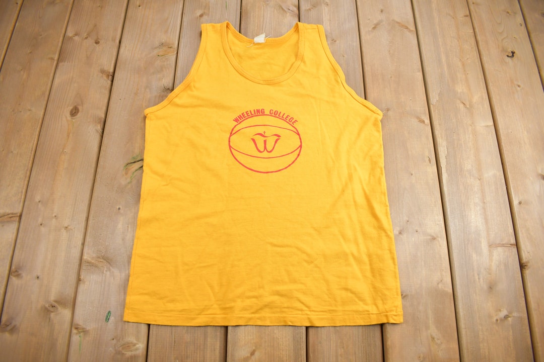 Vintage 1980s Wheeling College Tank Top Shirt / Vintage Tank Top ...