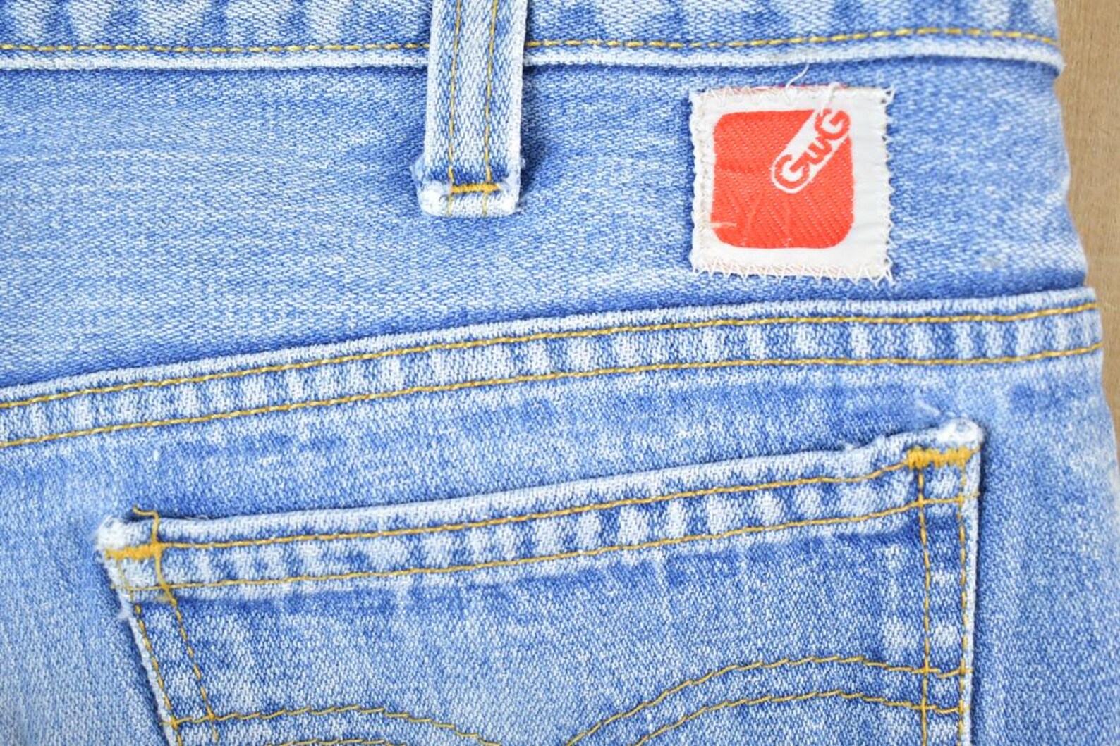 Vintage 1970s GWG Light Wash Denim Jeans Size 32 Xs 30 / Vintage 70s ...