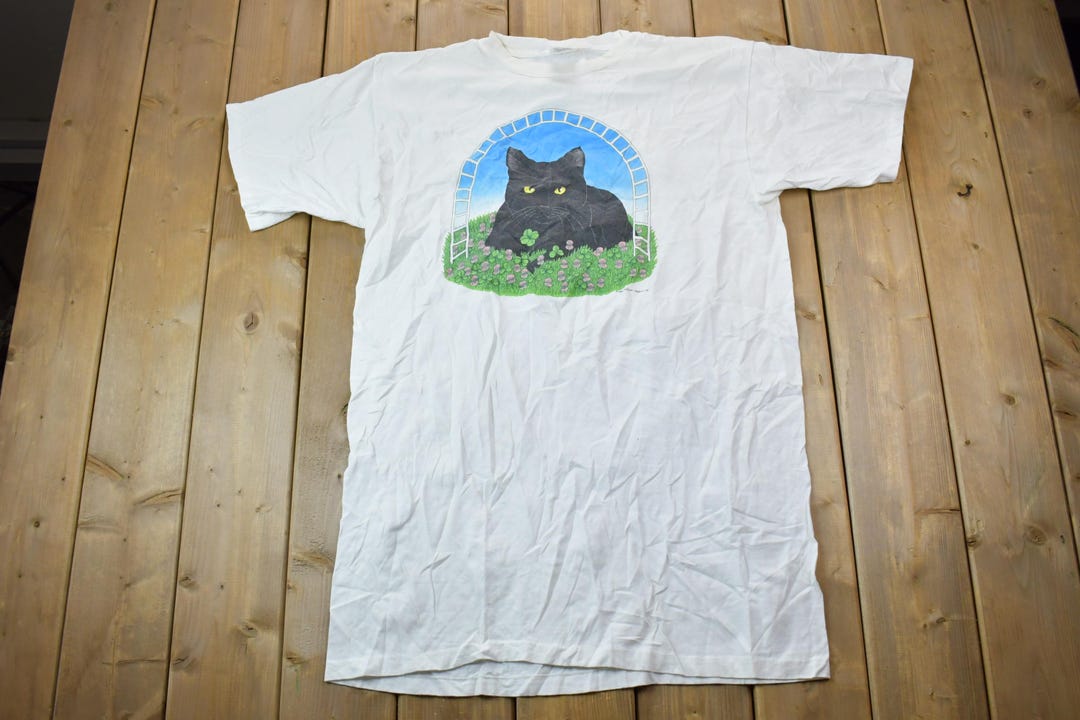 Vintage 1990s Hepcat Nashville Nightgown Kitty Theme Graphic T-shirt ...