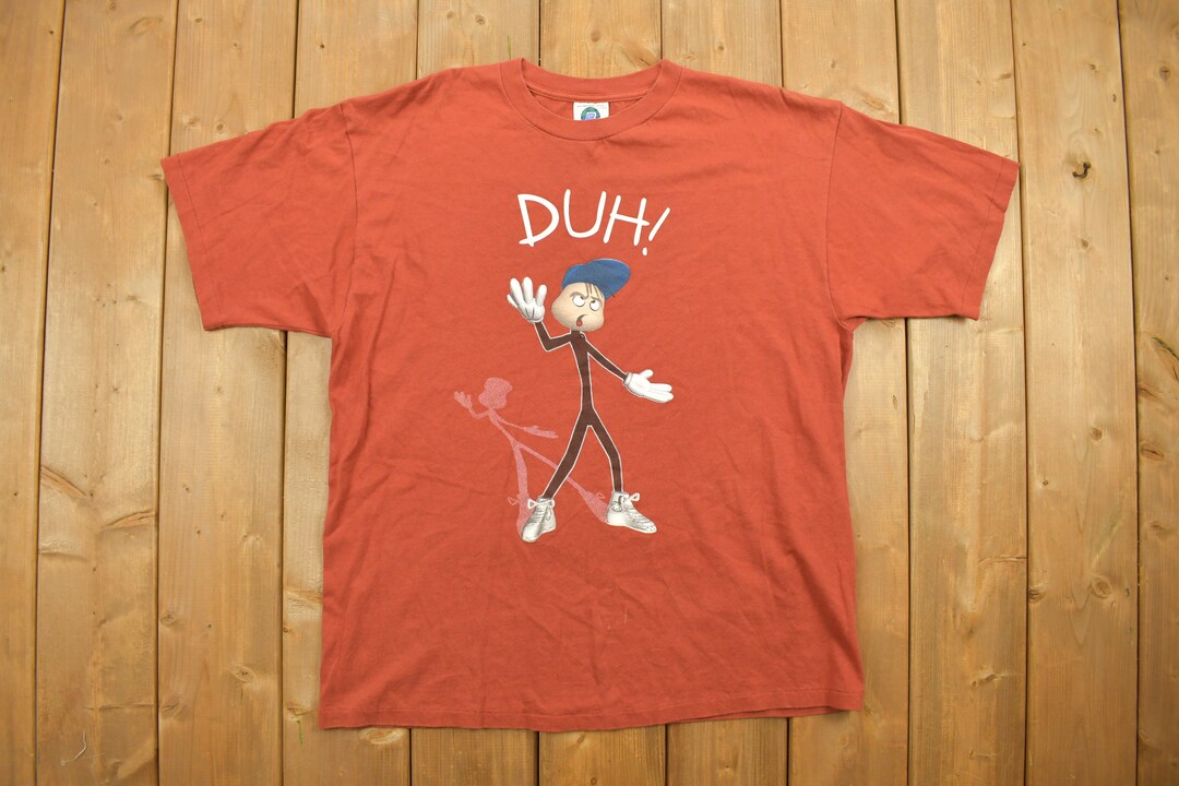 Vintage 1990s DUH Stick Figure Graphic T-shirt / Streetwear / Retro ...
