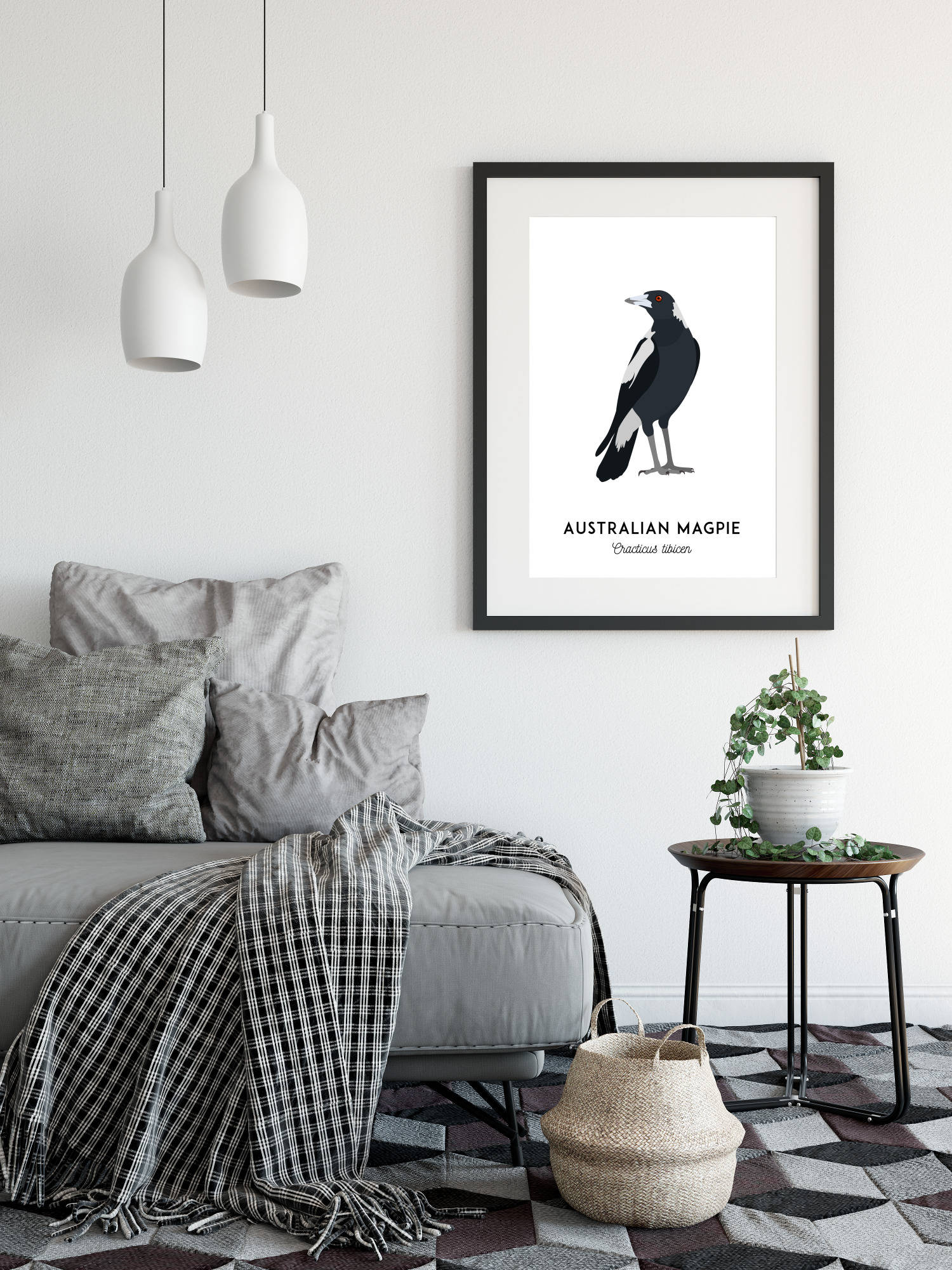 Magpie Print, Magpie Art, Magpie Poster, Magpie Wall Art, Australian ...