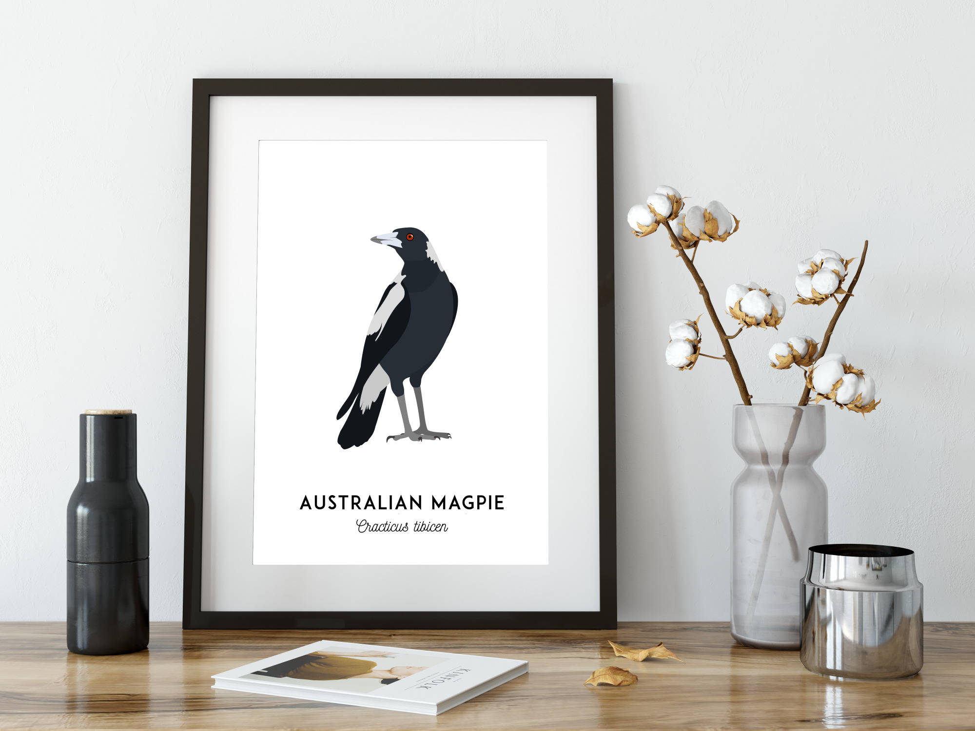 Magpie Print, Magpie Art, Magpie Poster, Magpie Wall Art, Australian ...