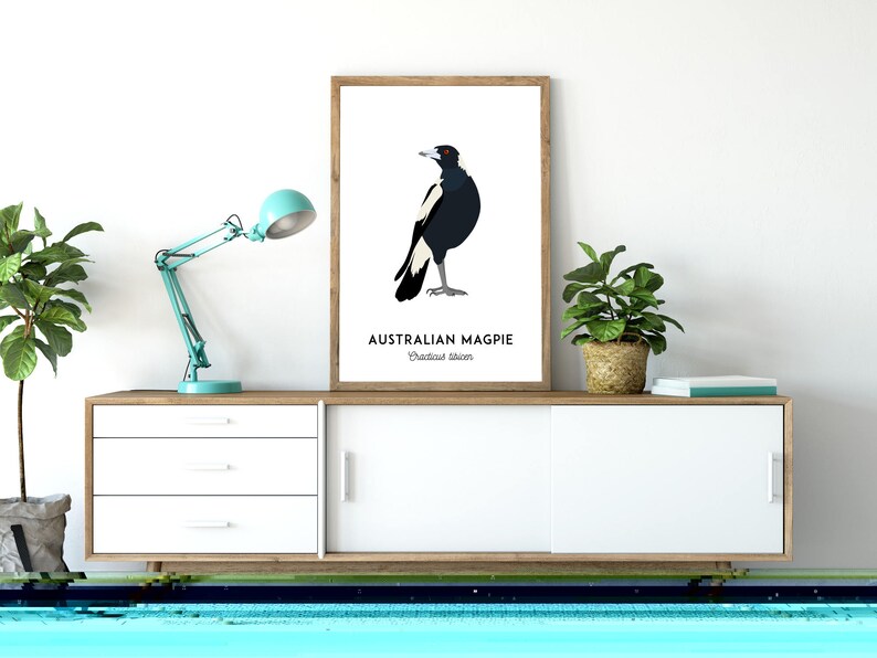 Magpie Print Magpie Art Magpie Poster Magpie Wall Art - Etsy Australia