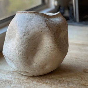 Irregular Stoneware Speckled Moon Jar - Etsy