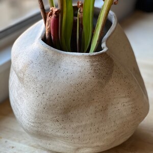 Irregular Stoneware Speckled Moon Jar - Etsy