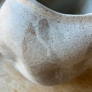 Irregular Stoneware Speckled Moon Jar - Etsy