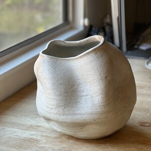Irregular Stoneware Speckled Moon Jar - Etsy