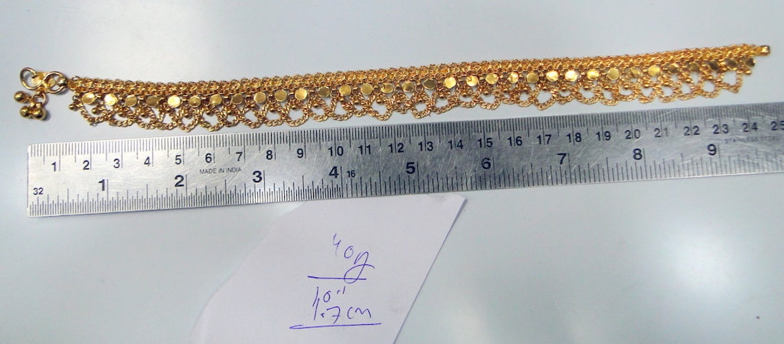 22K Gold Hallmarked Anklet Ankle Chain Bracelet Fine Jewellery - Etsy