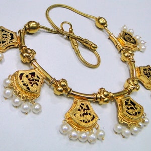 Vintage Gold & Silver Theva Work Necklace Choker Jewelry - Etsy