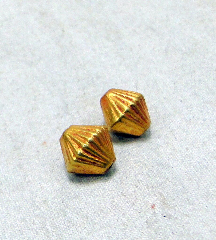 Gold Beads 22 K Gold Vintage Handmade Bead Pair Jewelry - Etsy