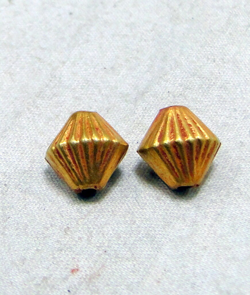 Gold Beads 22 K Gold Vintage Handmade Bead Pair Jewelry - Etsy