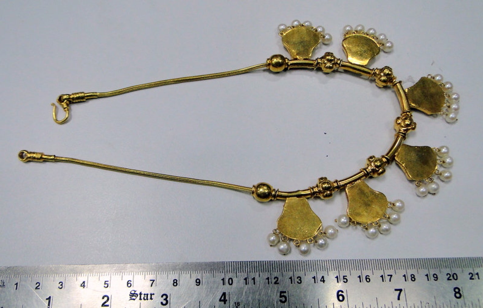 Vintage Gold & Silver Theva Work Necklace Choker Jewelry | Etsy