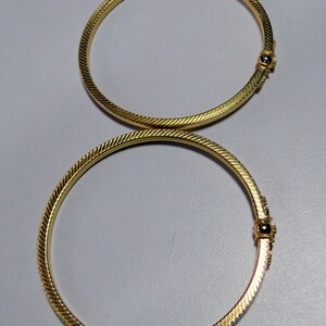 Open Bangle 22k Gold Bangle Artisan Texture Floral Gold Pattern ...