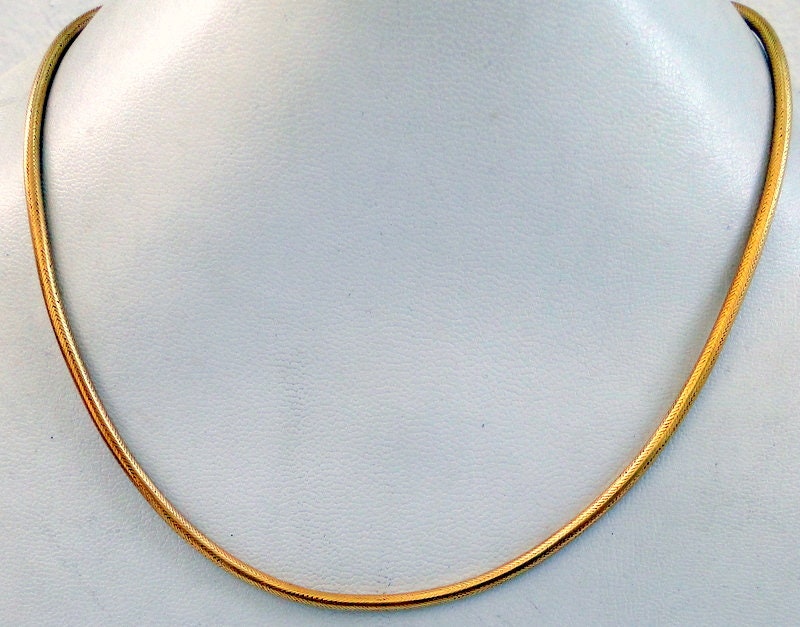 Gold Snake Chain 22K Solid Gold Round Rope Chain Necklace Free Shipping ...