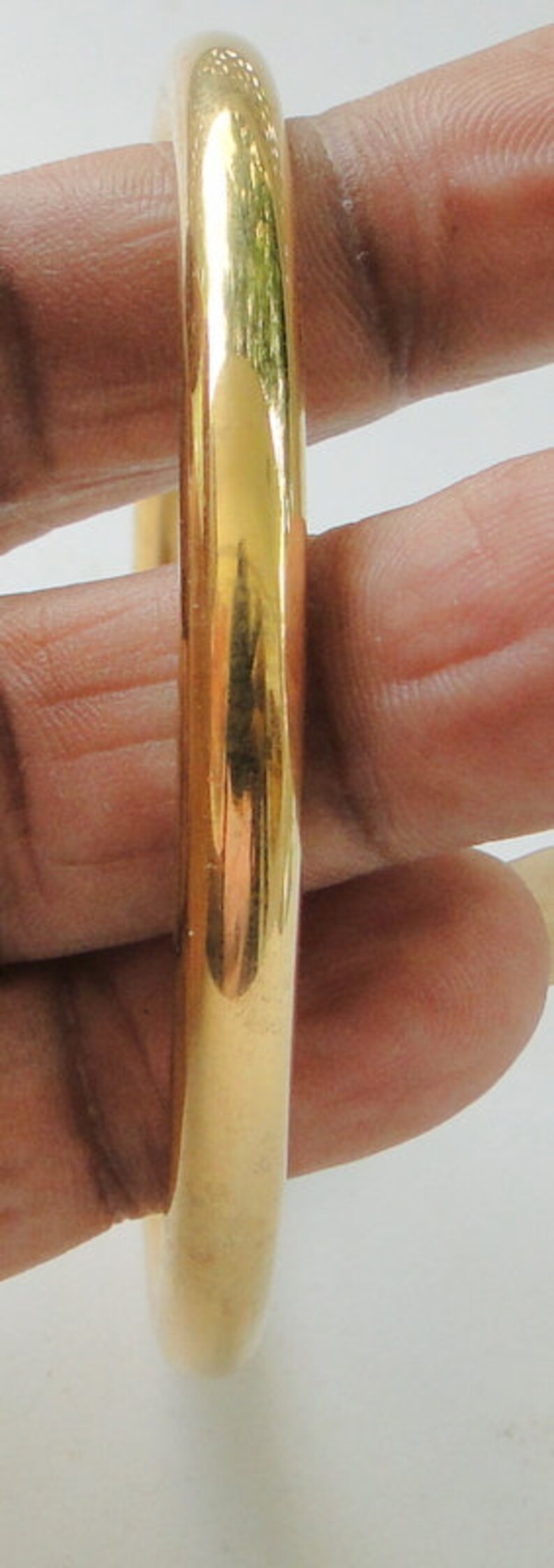 18 Karat Gold Vermeil Sterling Silver Bangle Bracelet Classic - Etsy