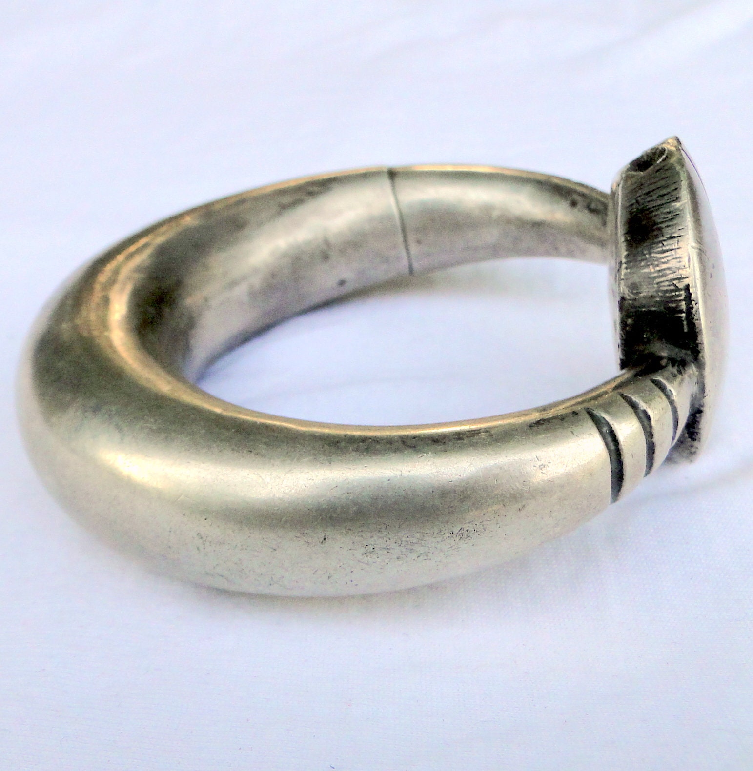 Ethnic Tribal Old Silver Hinge Bracelet Bangle Cuff Rajasthan - Etsy
