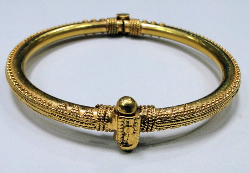 Gold Bangle 22K Hallmarked Handmade Bangle Bracelet Fine - Etsy