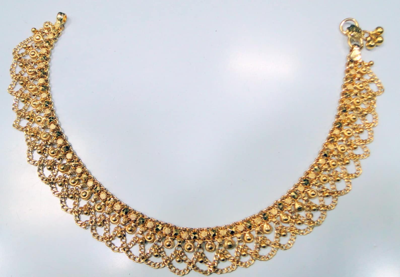 22K Gold Hallmarked Anklet Ankle Chain Bracelet Fine Jewellery - Etsy