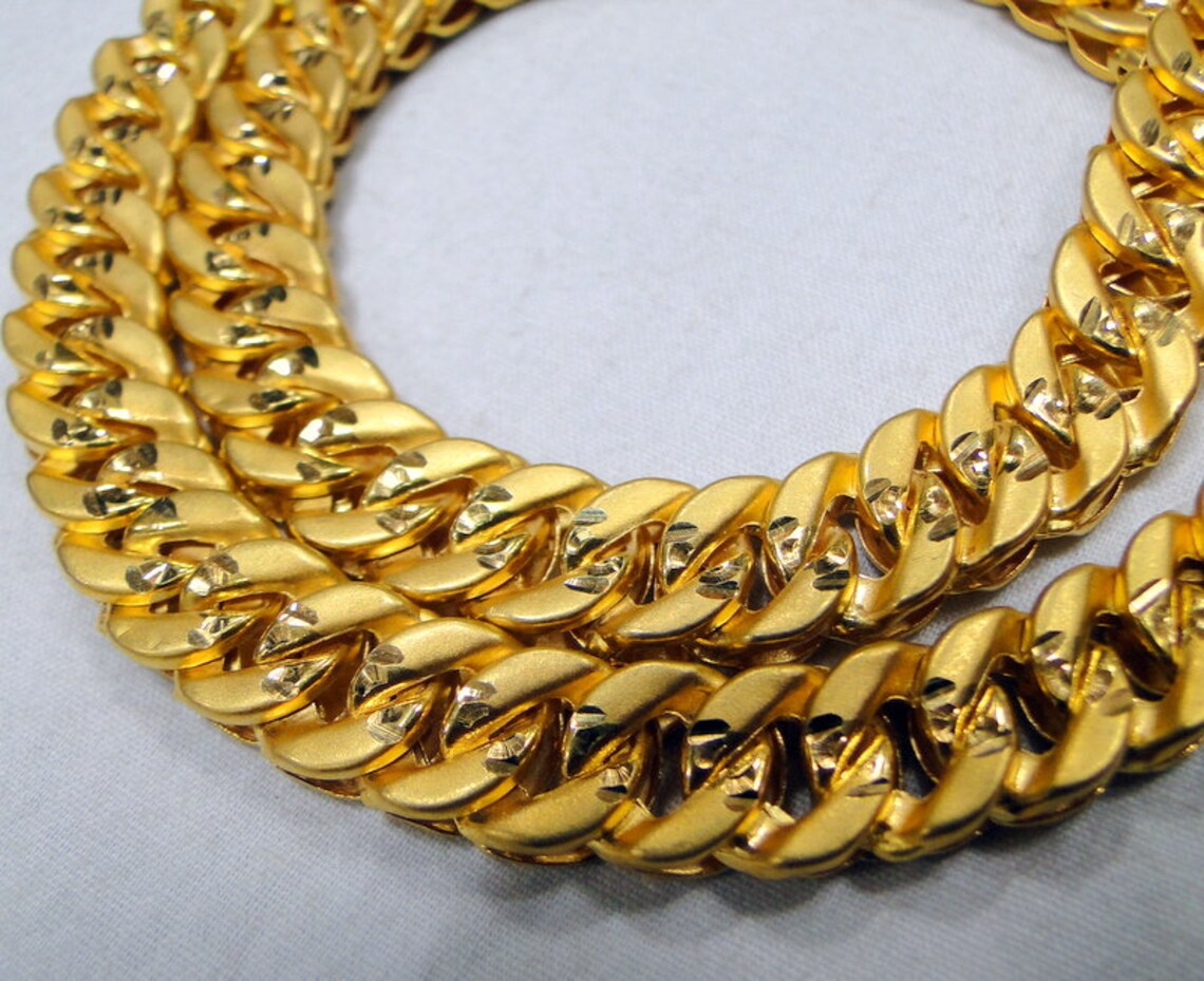 Gold Chain 22k Gold Thick Necklace 22 K Jewellery - Etsy