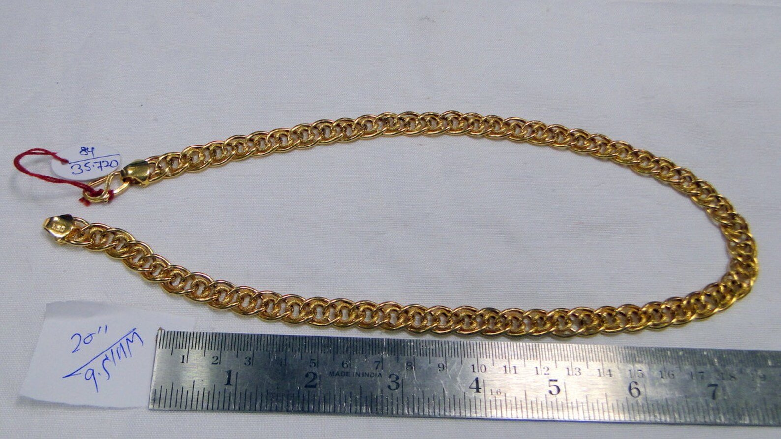 Gold Chain 20K Gold Chain Necklace Link Chain Jewelry 498-009 - Etsy