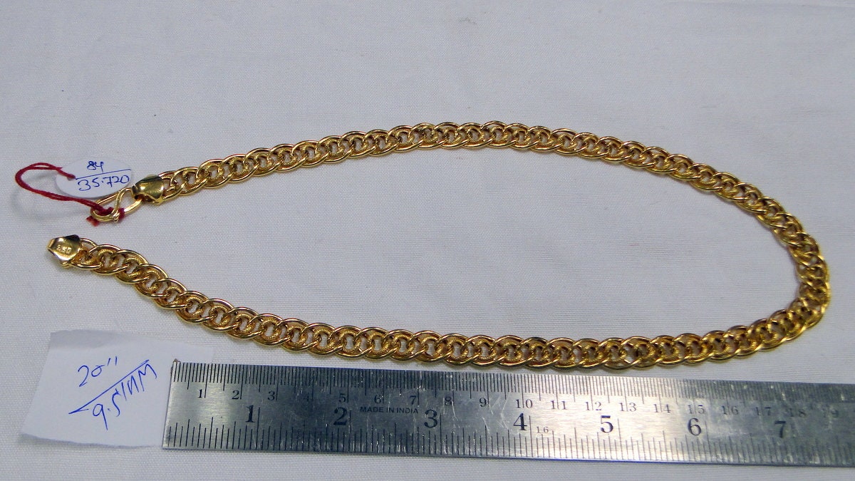 Gold Chain 20K Gold Chain Necklace Link Chain Jewelry 498-009 - Etsy