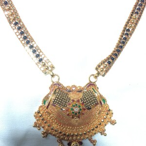 South Indian Manglasutra Chain/gold Plated Broad Chain/24" Chain/long ...