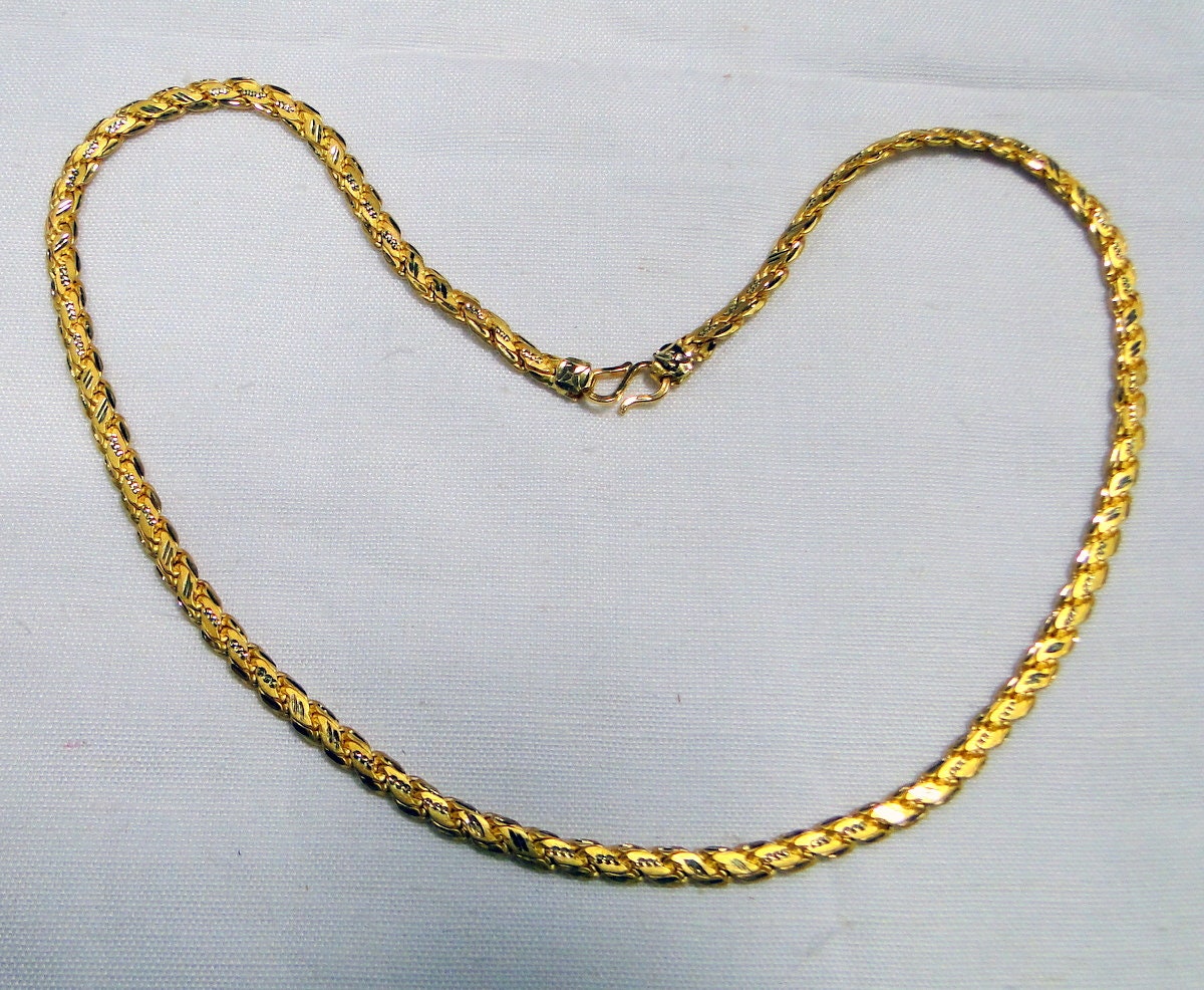Gold Chain 22K Gold Link Chain Fine jewelry | Etsy