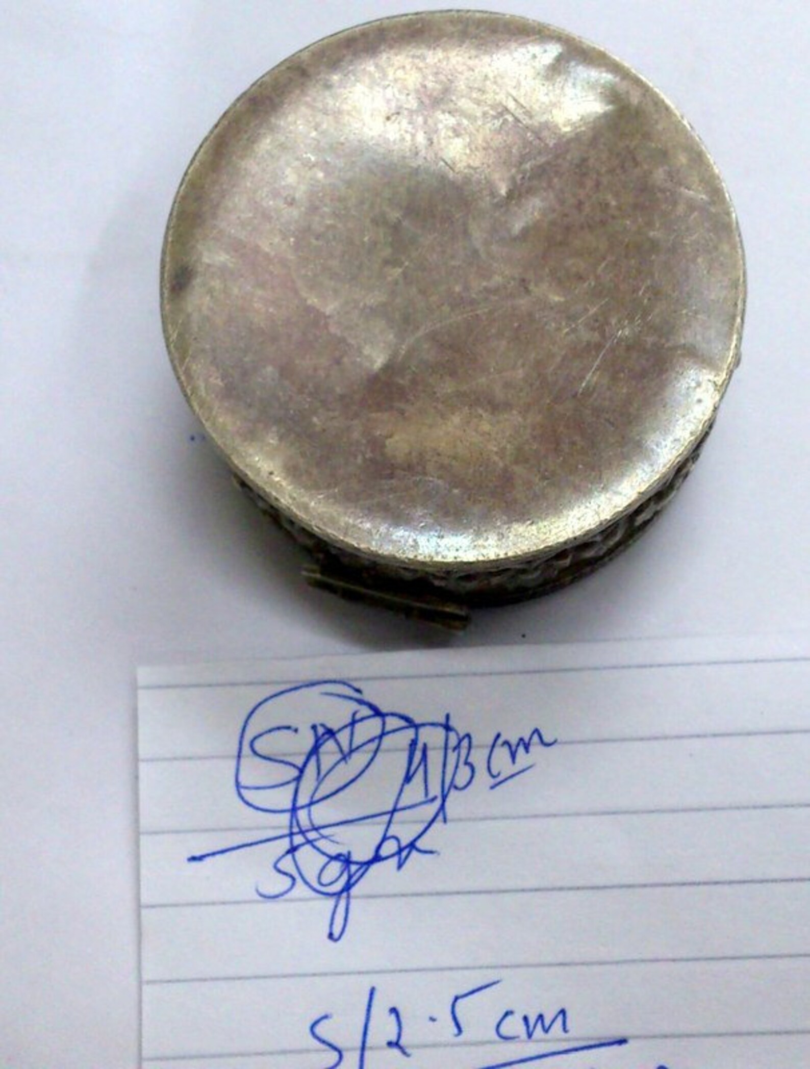 Vintage Sterling Silver Pill Box Hinged Round Box - Etsy