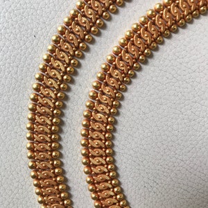 22K Yellow Gold Handmade Anklet Pair - Etsy