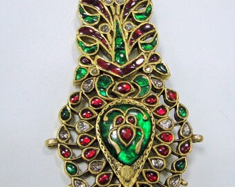 Vintage Royal 20K Gold Diamond Ruby Emerald Maharaja Turban | Etsy
