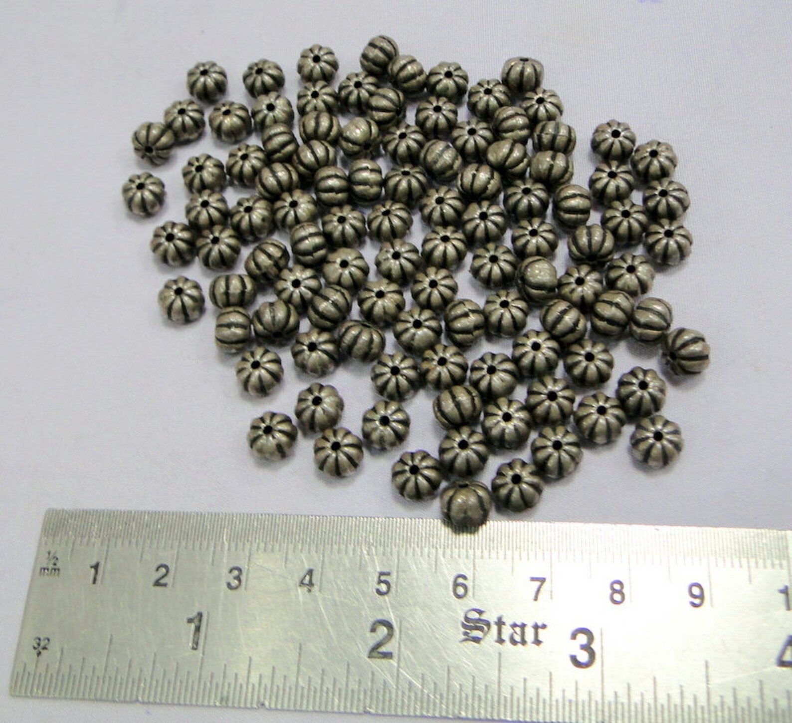 925 Sterling Silver 100 Pcs Melon Shape Loose Beads Jewelry - Etsy