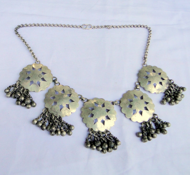 Ethnic Tribal Old Silver Chain Pendant Necklace 13106 - Etsy
