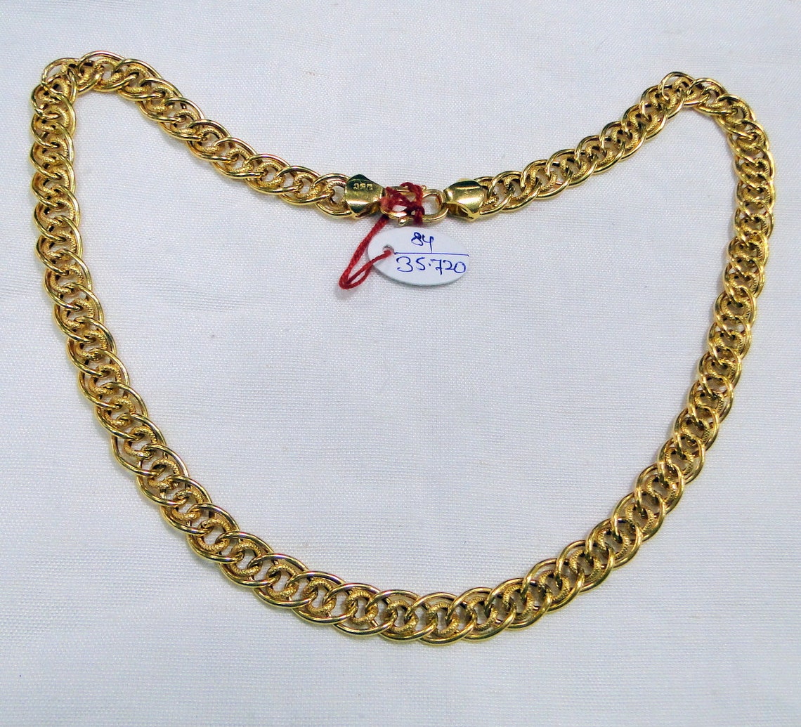 Gold Chain 20K Gold Chain Necklace Link Chain Jewelry 498-009 - Etsy