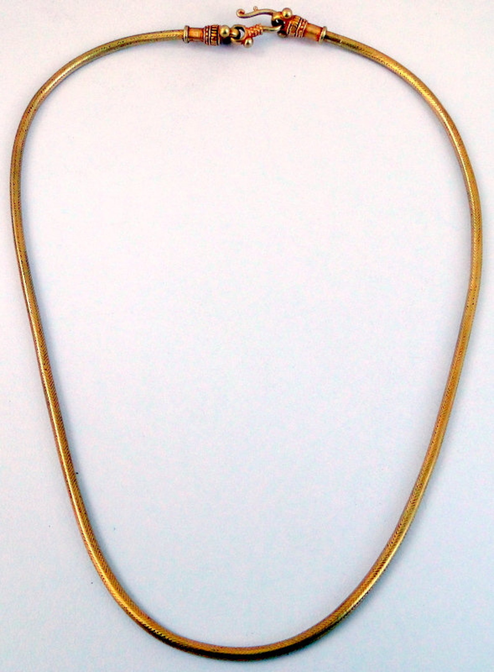 Gold Snake Chain 22K Solid Gold Round Rope Chain Necklace Free Shipping ...