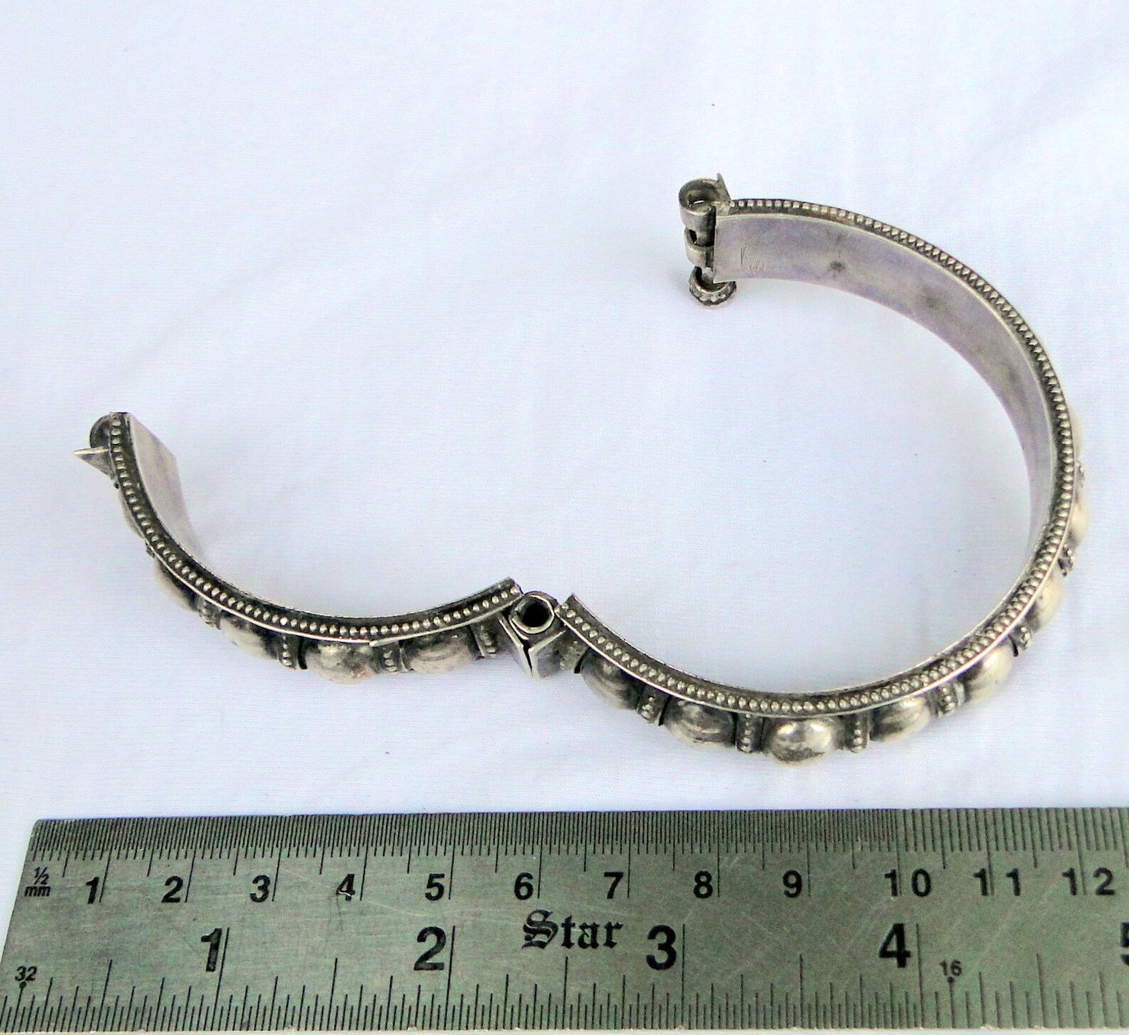 Vintage Ethnic Sterling Silver Bangle Old Silver Bracelet 13143 - Etsy