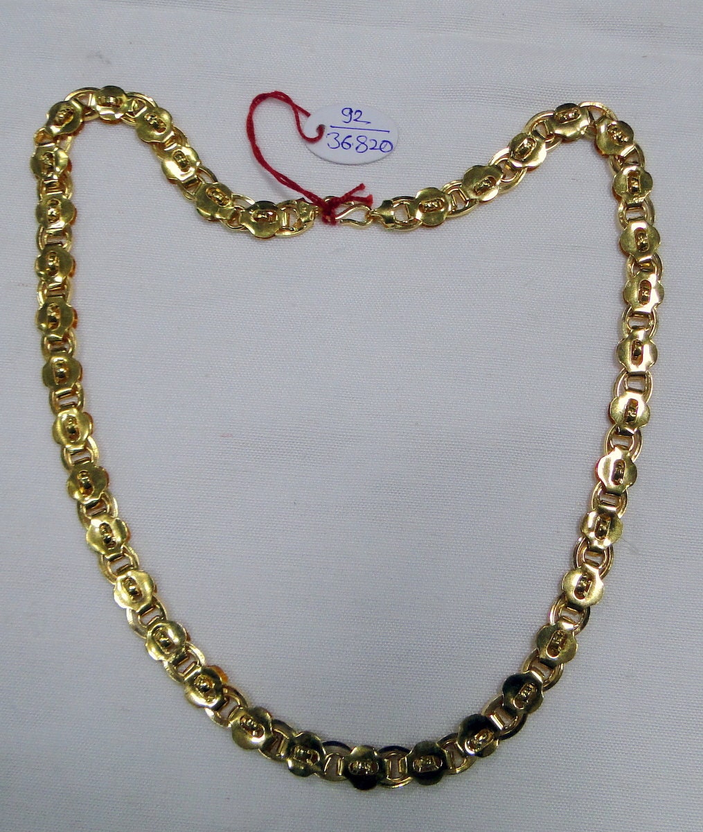Gold Chain Necklace 22K Gold Chain Necklace Link Chain Jewelry 498 - Etsy
