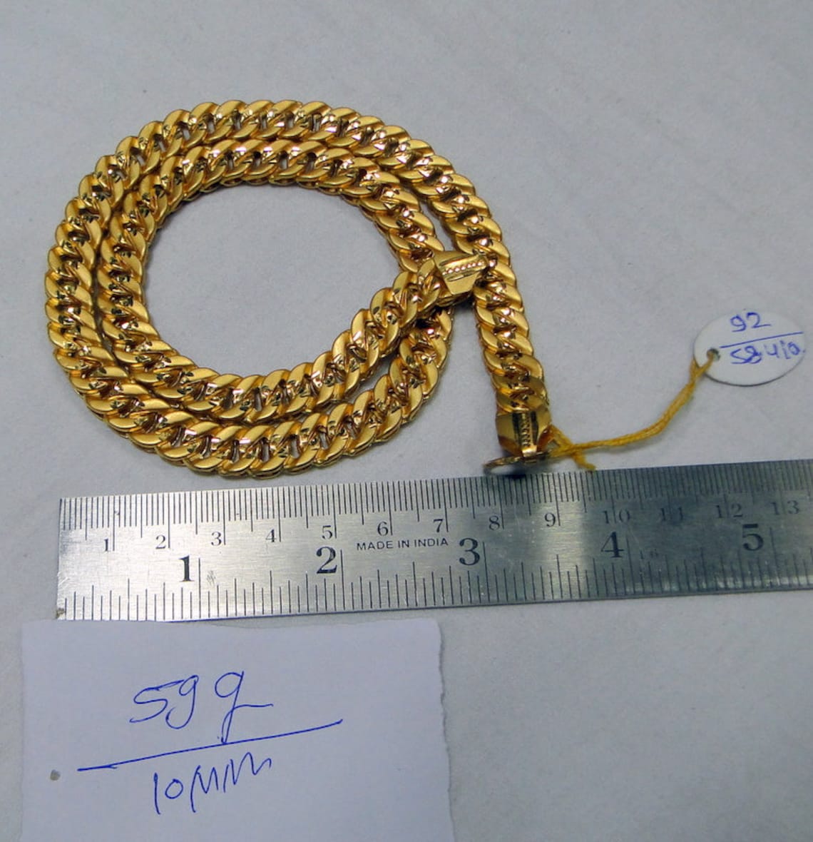 Gold Chain 22k Gold Thick Necklace 22 K Jewellery - Etsy