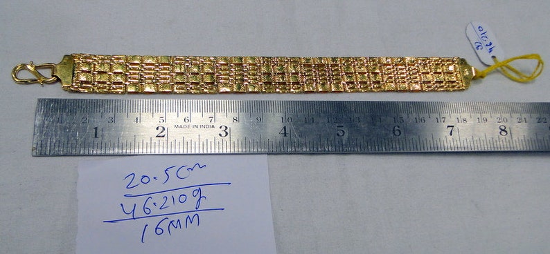 22K Yellow Gold Bracelet With Hallmark and Free Shipping - Etsy