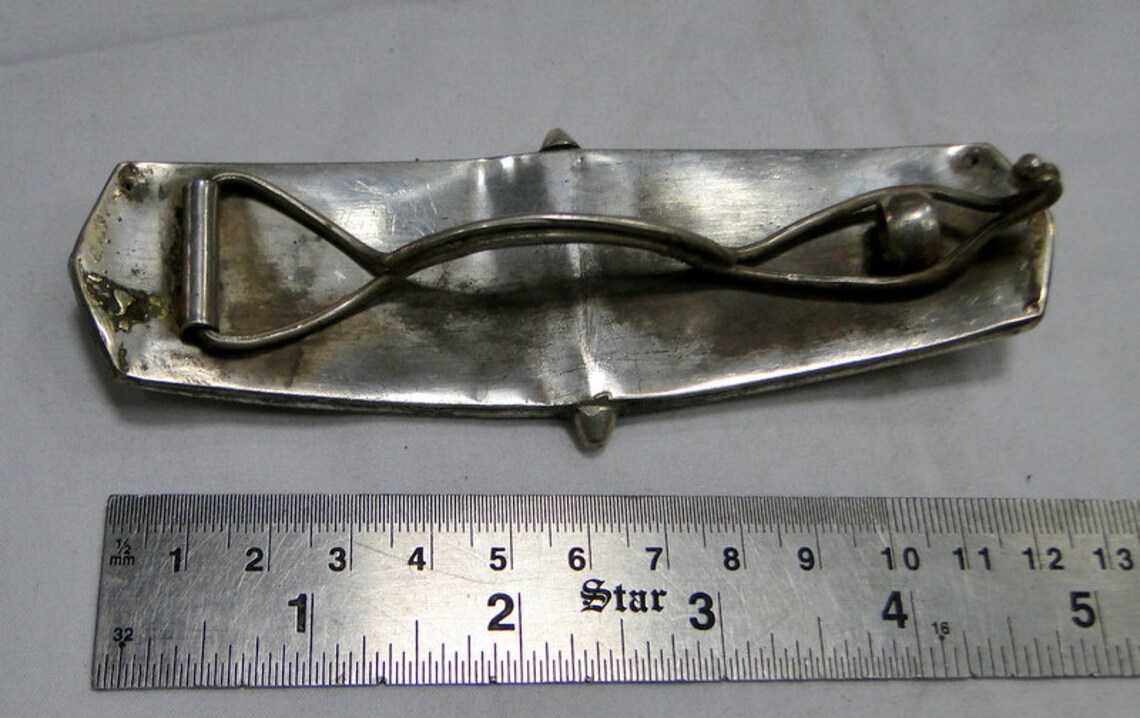 Ethnic Tribal Old Silver Hair Pin Buckle Vintage 925 Silver - Etsy