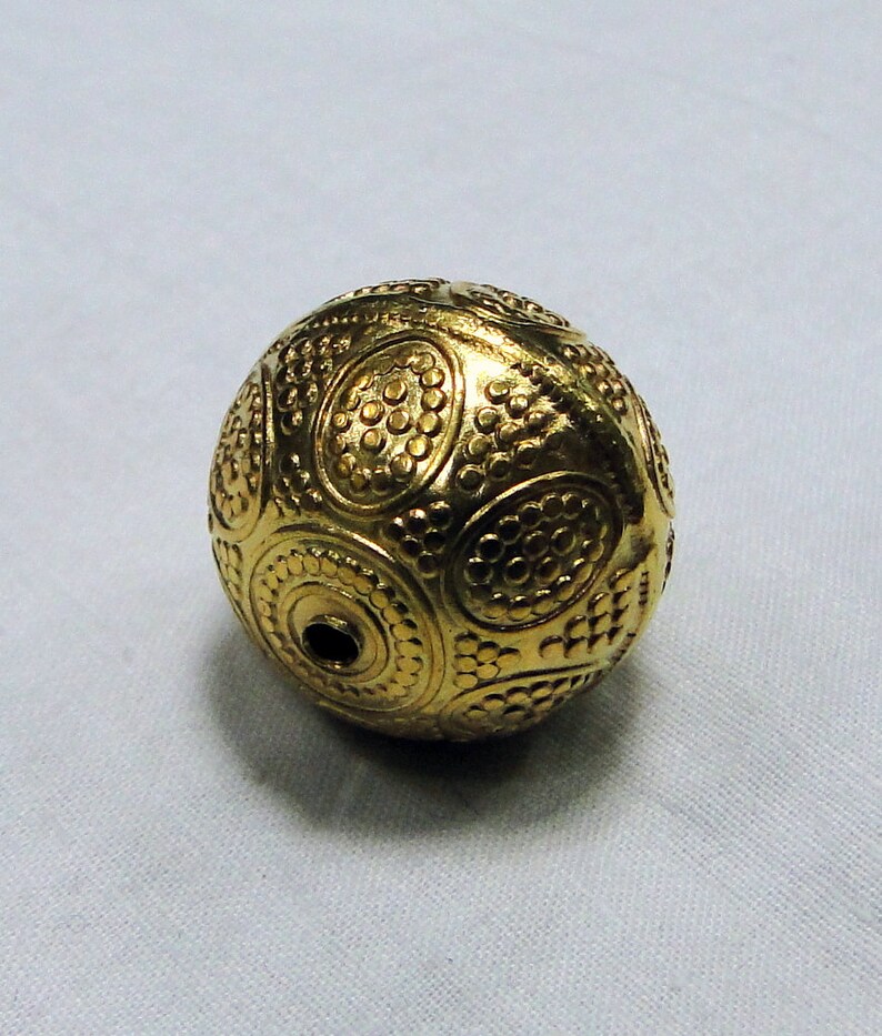 Gold Bead Large 22 MM Size 22 K Gold Bead 11828 - Etsy
