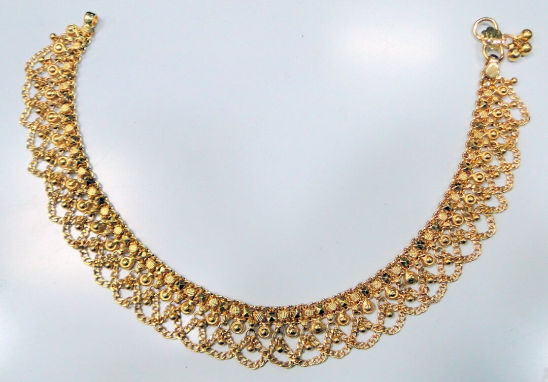 22K Gold Hallmarked Anklet Ankle Chain Bracelet Fine Jewellery - Etsy
