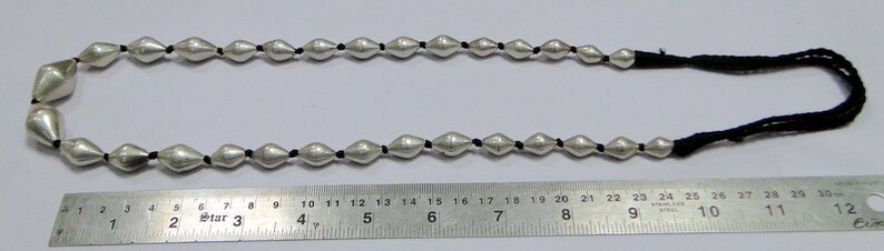 925 Silver Necklace Long Beads Strand Necklace 11180 - Etsy
