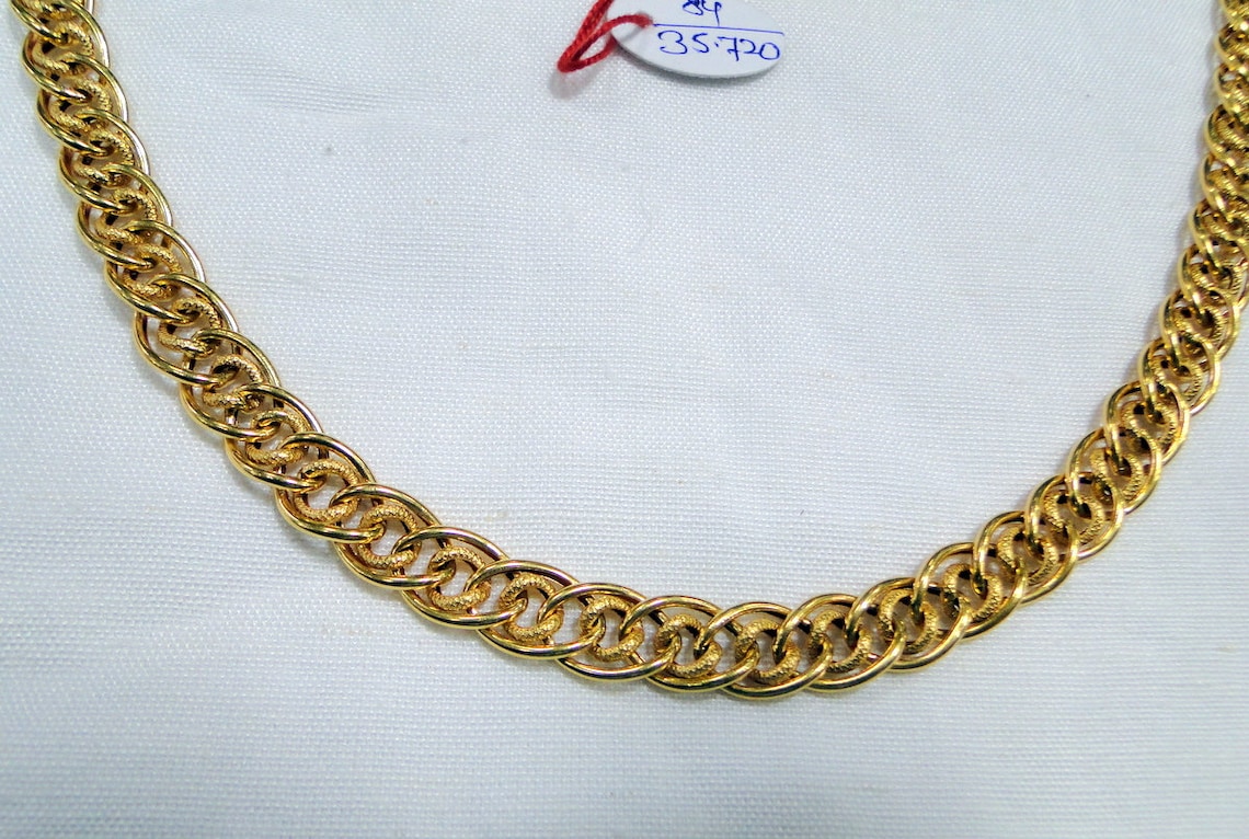 Gold Chain 20K Gold Chain Necklace Link Chain Jewelry 498-009 - Etsy