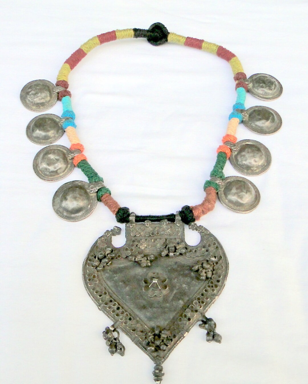 Ethnic Tribal Old Silver Large Amulet Pendant Necklace - Etsy