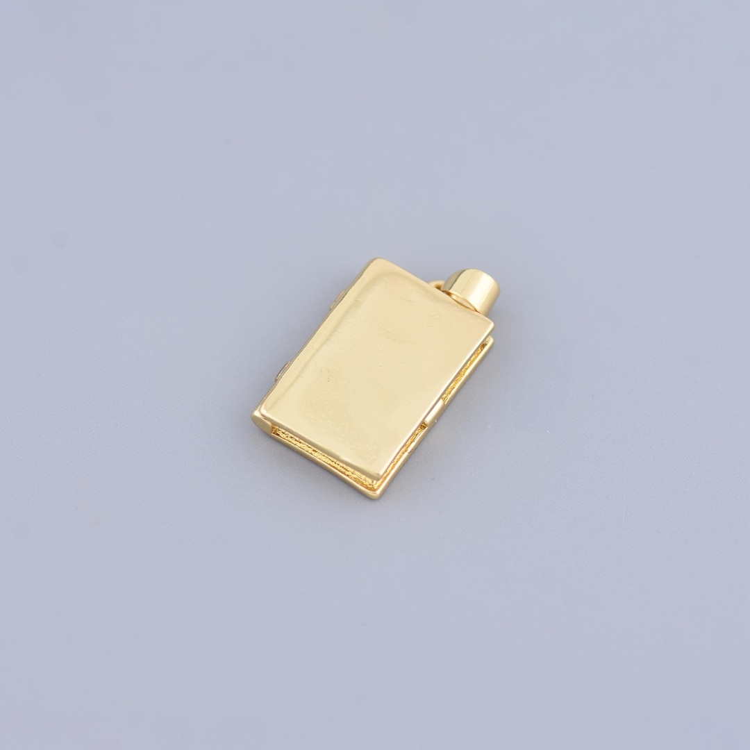 18K Filled Gold Book Charms,knowledge Charm,study Hard and Make ...